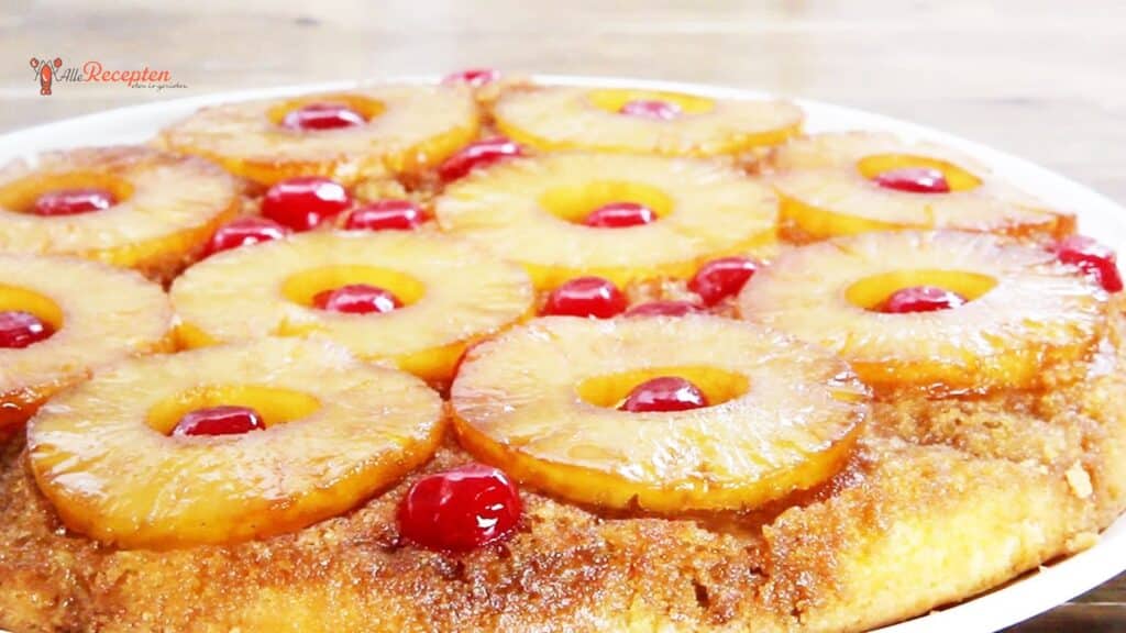 Omgekeerde ananastaart (pineapple upside down cake) - Sos Recepten